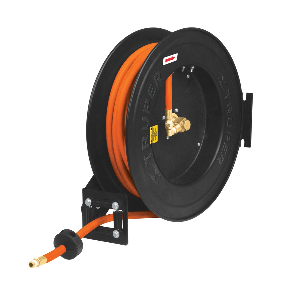 CARRETE RETRACTIL CON MANGUERA P/AIRE 3/8"X15MTS #10388 - TRUPER | Corp ...